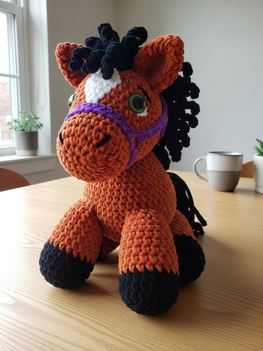 Pippin the Plush Pony: A Velvet Crochet Pattern - Amigurumi Space