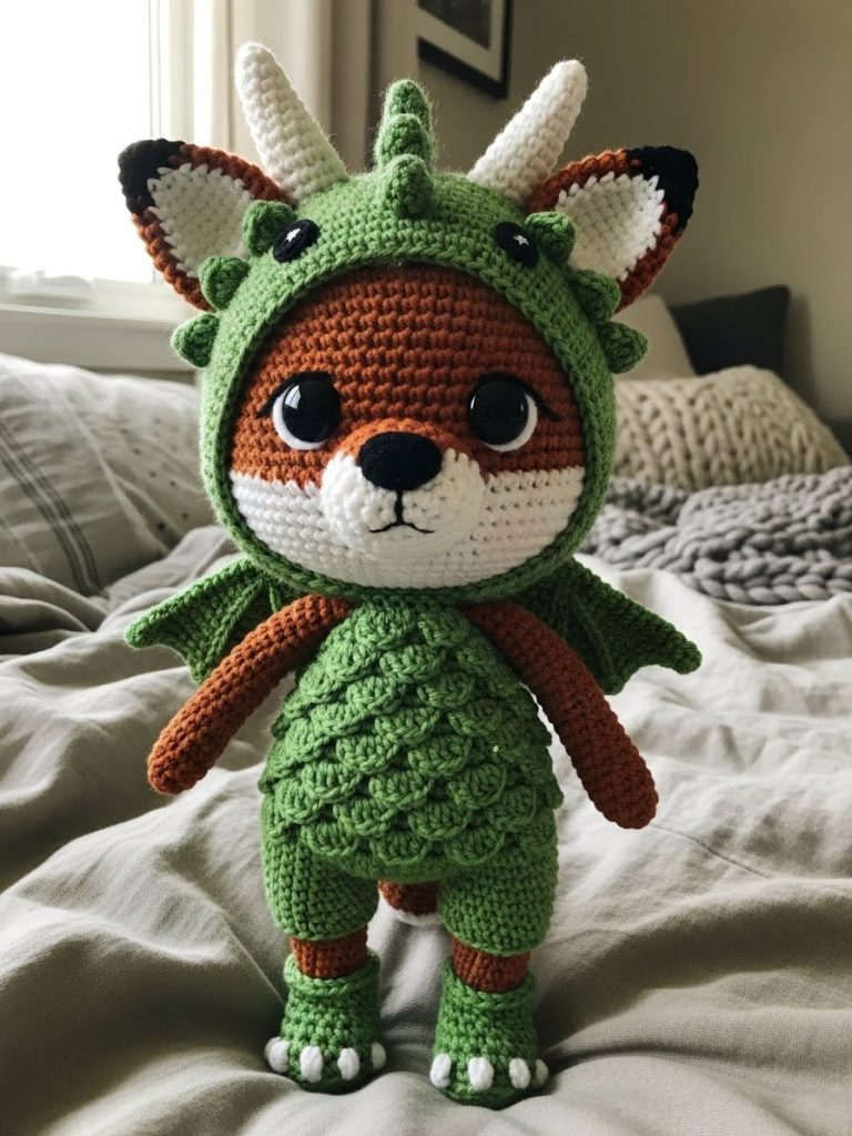 The Chibi Fox Guardian: Amigurumi Dragon Costume Pattern