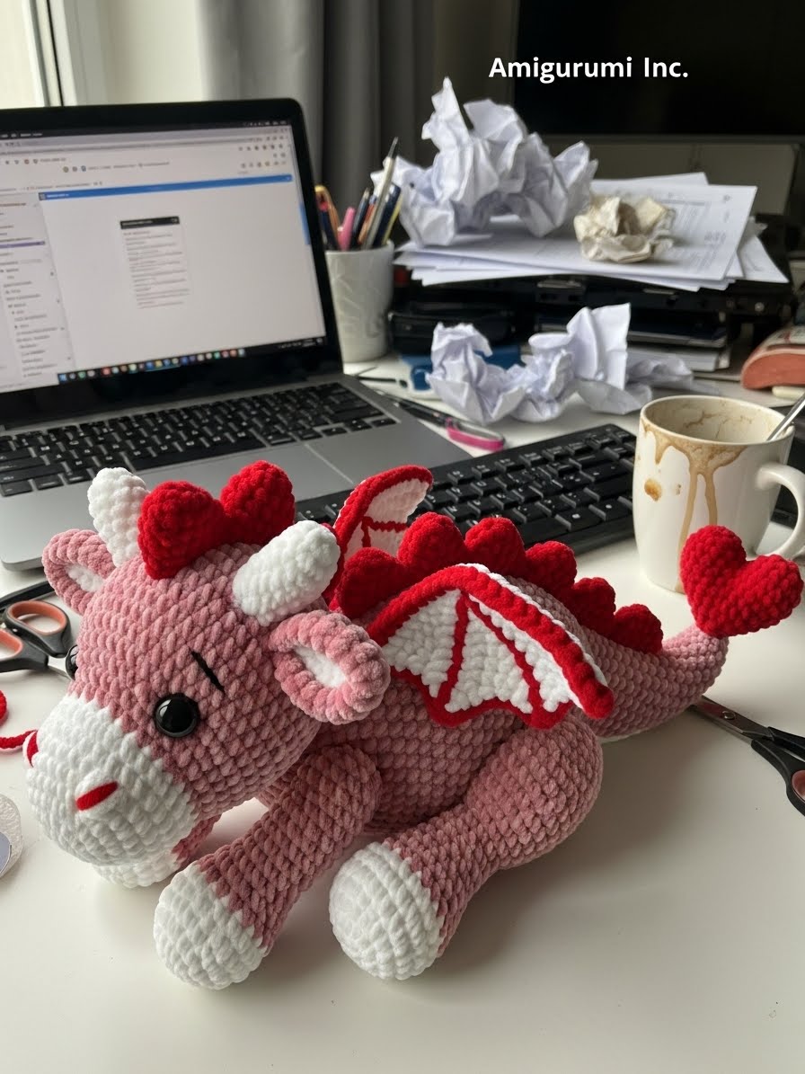 Velvet Love Dragon Crochet Pattern – The Perfect Valentine’s Gift