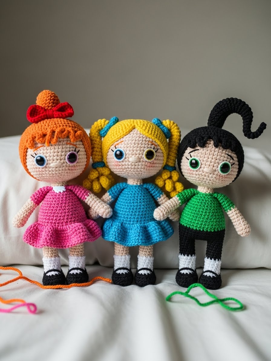 Mini Heroine Trio: Crochet Project for Pint-Sized Power