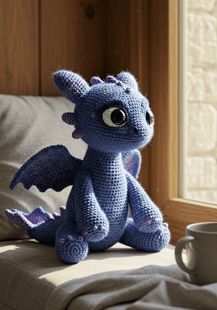 Starfall Night Fury Amigurumi Crochet Pattern – A Celestial Companion