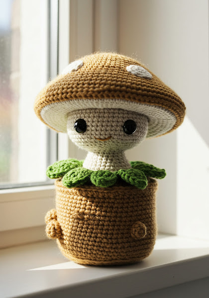 Crochet Mushroom Pattern: Pipkin, the Magical Mycelium Sprout