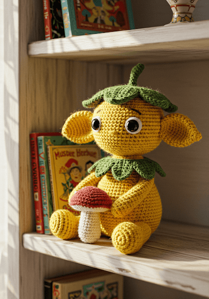 Monster Amigurumi Pattern: Crochet Milo, the Mushroom Sprite!
