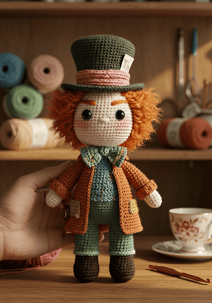 Whimsical Wonderland: Crochet Your Own Mad Hatter Amigurumi!