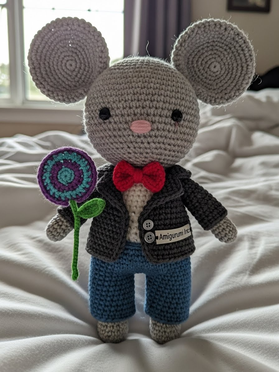 The Dapper Gentleman Mouse: Free Amigurumi Pattern with Crochet Flower ...